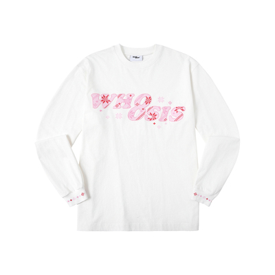 WHOOSIS彭水苗绣非遗文化合作系列 苗族纹样刺绣长袖T恤秋冬男女