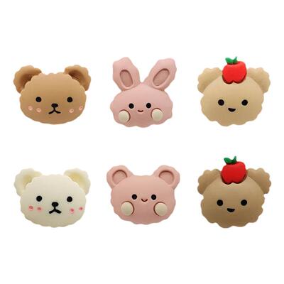 Crocs可爱腮红熊鞋花洞洞鞋配饰