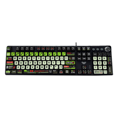 狼蛛F2088pro机械键盘有线108键电竞游戏办公全键无冲台式机电脑