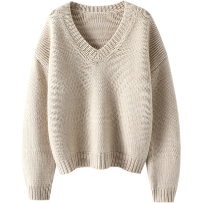 启超高端100%纯山羊绒衫