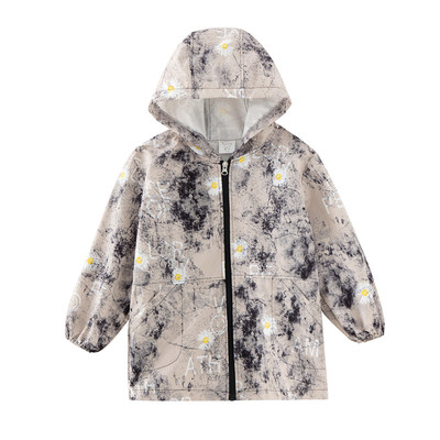 男童绘画书法美术风防油羽绒服