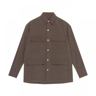 EHE男装工装复古翻领夹克外套男时尚文艺通勤休闲宽松春夏新款