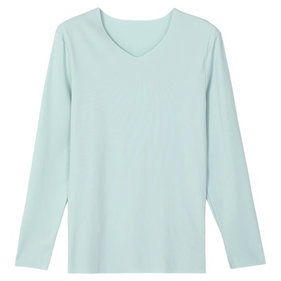 安莉芳官方奥莱IVU简约基础商务休闲棉质无痕秋冬打底衫秋衣男士