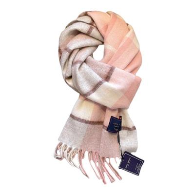 Ferra斐达 100%澳洲羊毛格子欧式轻奢围巾男女送礼款秋冬保暖围脖