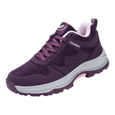 富贵鸟冬季加绒健步鞋老人鞋