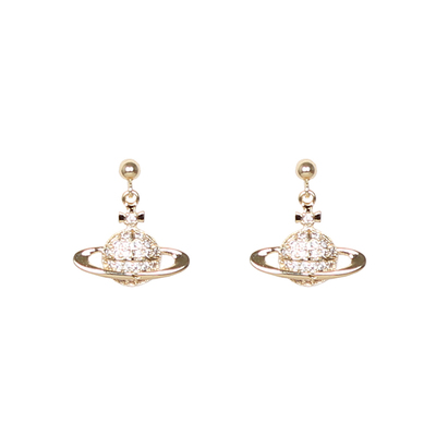 dd锆石星球耳钉珍珠女14k包金