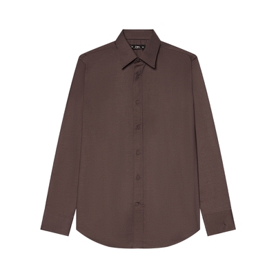 JDV2025翻领暗红色男士衬衫