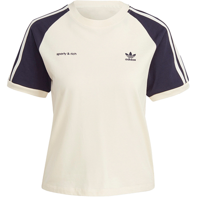 Adidas/阿迪达斯正品三叶草女士运动经典三条纹短袖IN5251