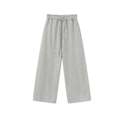 OLAMIMI儿童亲子2026春运动百搭侧缝毛边脚口绳直筒卫裤校园裤