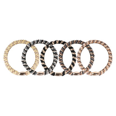 M2ka金珠金线编织发圈女士发绳高弹力耐用高马尾不勒发无扎痕皮筋