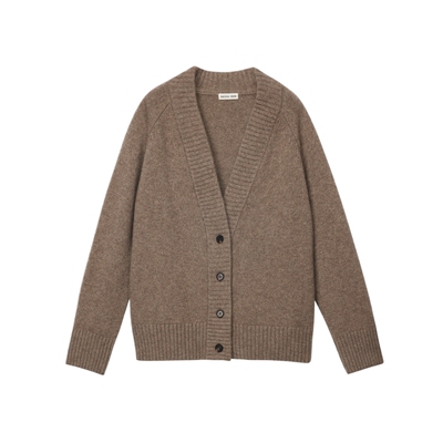 【新品】素然ZUCZUG 4M36 24秋季女士牦牛绒气质V领长针织开衫