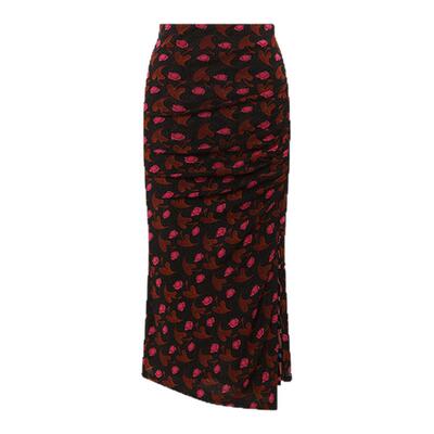 DVF包臀裙弹力网纱双面穿半身裙