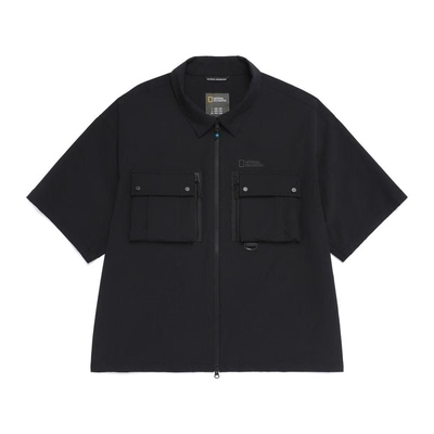 韩国代购26春夏NATIONAL男士耐久伸缩多口袋户外休闲半宽松衬衫N2