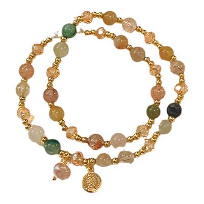 「茶颜」afunnystory双层茶晶串珠女新款小众精致高货水晶手串