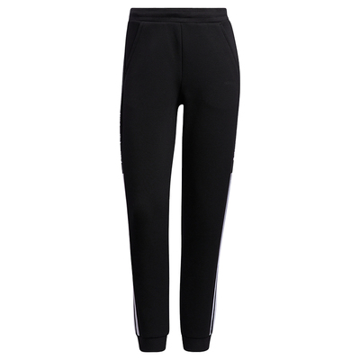 Adidas/阿迪达斯正品NEO女士针织印花三条纹复古运动长裤H45035