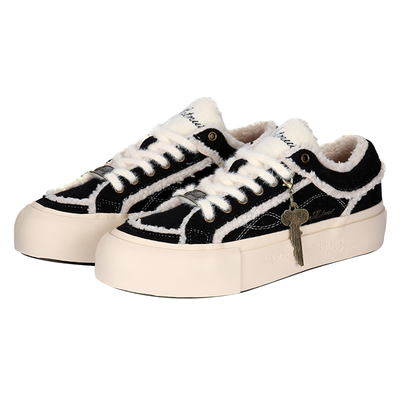 秋冬新款毛鞋MATNUT增高厚底板鞋