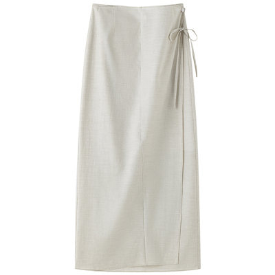 VIKTORIACHAN25PF早秋成衣系列 层叠造型装饰片微A开衩半身裙