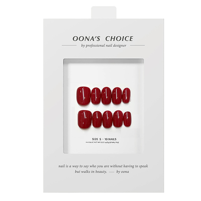 秋冬简约纯色带建构美甲穿戴甲