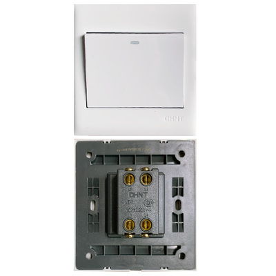 一开多控正泰中途开关一开白灰色