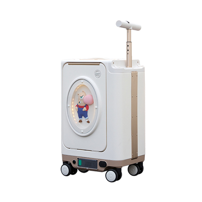 莎米特2025新款电动行李箱骑行代步登机旅行箱20寸智能拉杆箱发光