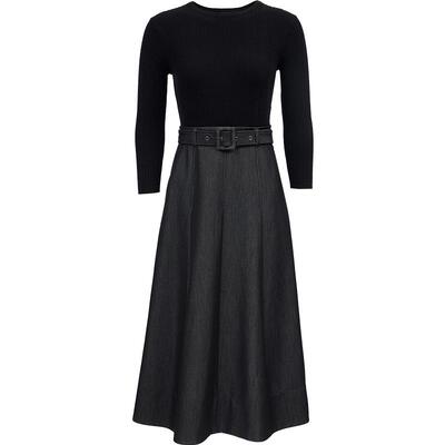 VeroModa高腰腰带连衣裙