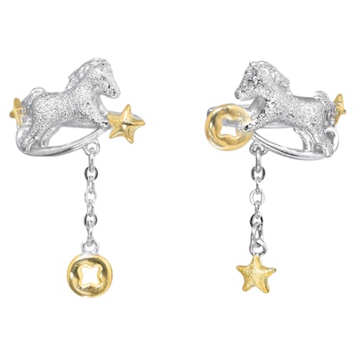 A PART OF ME马上有钱·原创无耳洞小马耳夹高级感耳挂招财耳饰