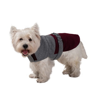 PEBOT狗狗衣服冬季新款高端宠物经典格纹户外时尚保暖带帽大衣