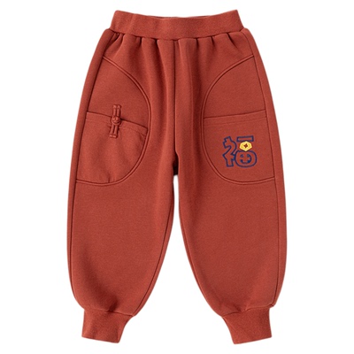 嘟嘟家儿童唐装冬男童裤子新中式