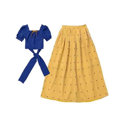 鲸鱼原创自制很仙波点点纱裙上衣