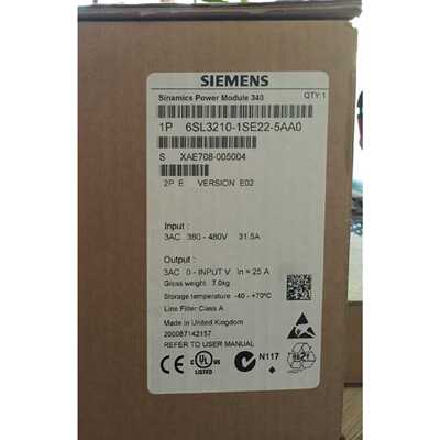 6SL3210-1SE22-5AA0/5AAOS120变频器PM340功率模块11千瓦