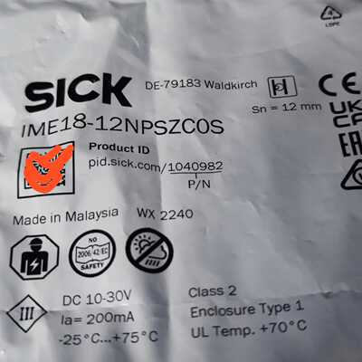 （请询价）IME18-12NPSZ，1040982，西克接近开关
