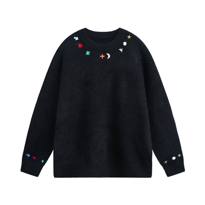 TIRED美式领口设计感马海毛毛衣