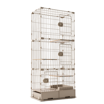 【新品】爱丽思猫笼子家用室内猫别墅带厕所阳台养猫神器猫柜子