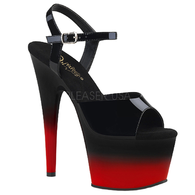 露趾高跟凉鞋红色底部高跟凉鞋