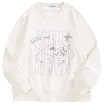 【商场同款】太平鸟男装立体刺绣卫衣冬新款圆领上衣潮B1CRF4436+