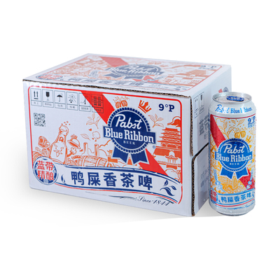 蓝带鸭屎香茶啤精酿啤酒500ml*12罐果味茶啤解腻暴打油腻