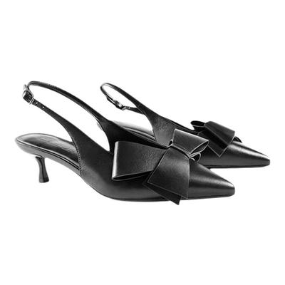 CICIFOR蝴蝶结凉鞋尖头优雅黑色