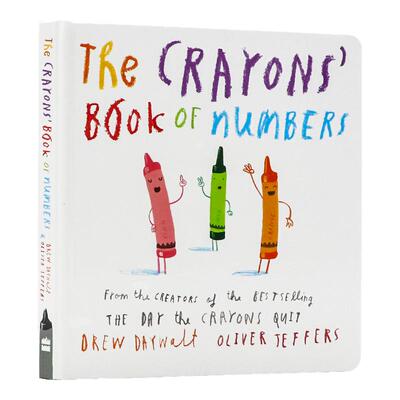 蜡笔的数字之书英文原版绘本