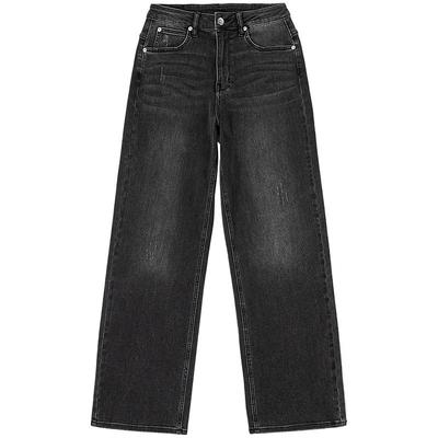 【张凌赫代言】Lee商场同款25冬新428懒懒裤高腰直脚黑灰女牛仔裤