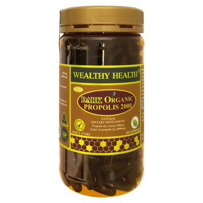 澳洲现货富康黑蜂胶胶囊 Wealthy Health Propolis 2000mg*365粒