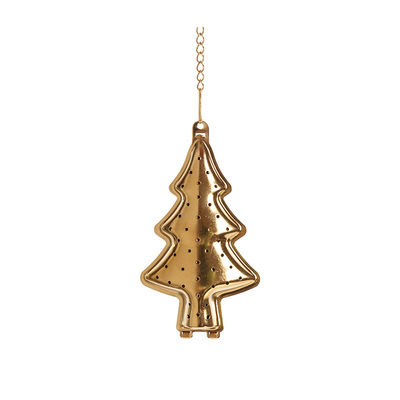 圣诞树可爱创意不锈钢茶滤吊