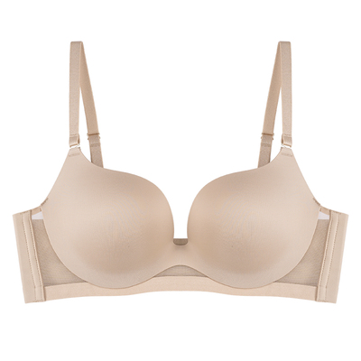 好波内衣聚拢收副乳防下垂胸罩光面薄杯胸罩大胸显小文胸HW2613