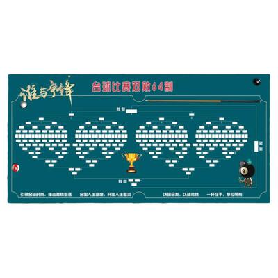 16人32人双败小铁杯台球室比赛晋级规则对阵表赛程季度年度表贴画