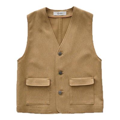 6Z Little现货日本elfinfolk SS25儿童中性西装外套马甲西裤