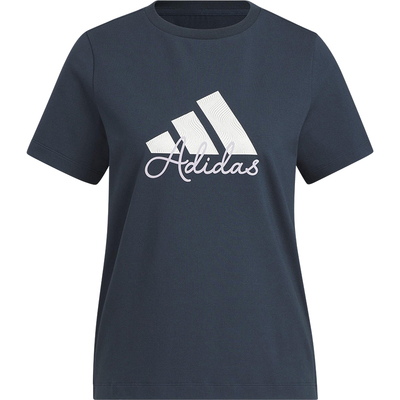 Adidas/阿迪达斯正品夏季女士透气圆领针织简约日常短袖T恤KF2679