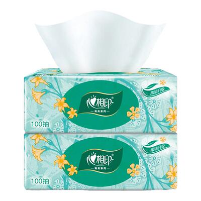 心相印繁花80抽3层家用常规抽纸