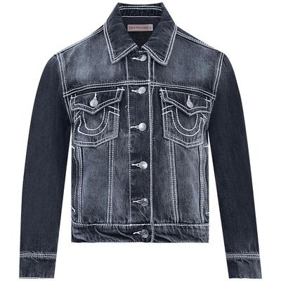 TrueReligion2024秋季新品女士明线美式牛仔夹克