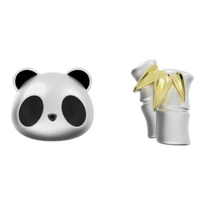 BENSHENG中国风熊猫竹子耳钉