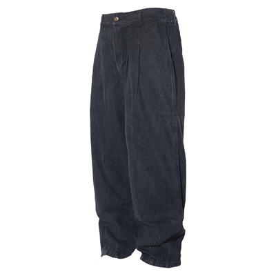 Gecko松紧腰长裤水洗做旧牛仔裤