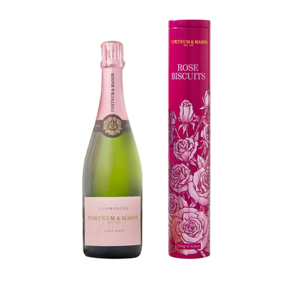 FortnumMason福南梅森玫瑰香槟750ml和玫瑰饼干250g/罐组合装